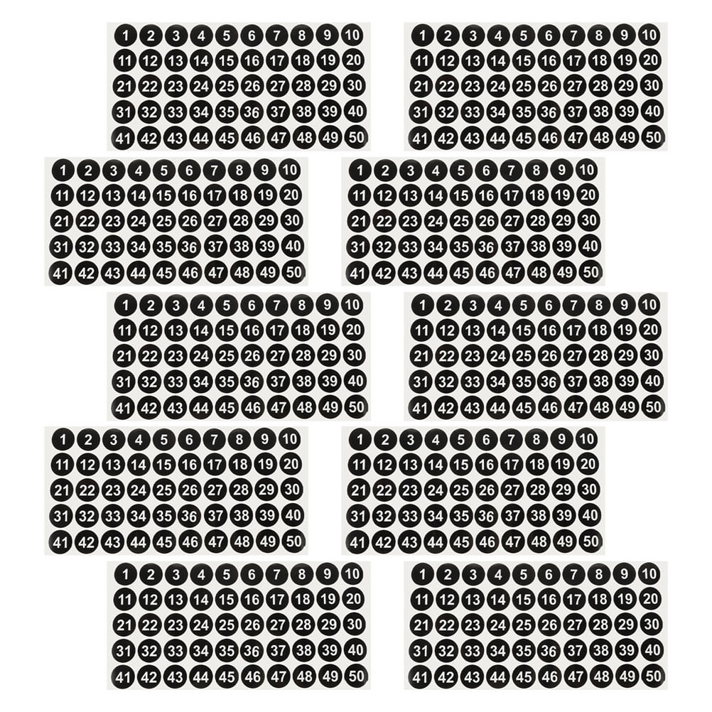 HOMEMAXS 10 Sheets Number Stickers for Classroom Balance Board ...