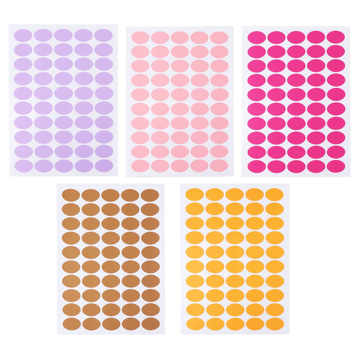 MOKKHNB Dot Labels Round Pink Paper 10 Sheets 11.6x8.1in - Walmart.com