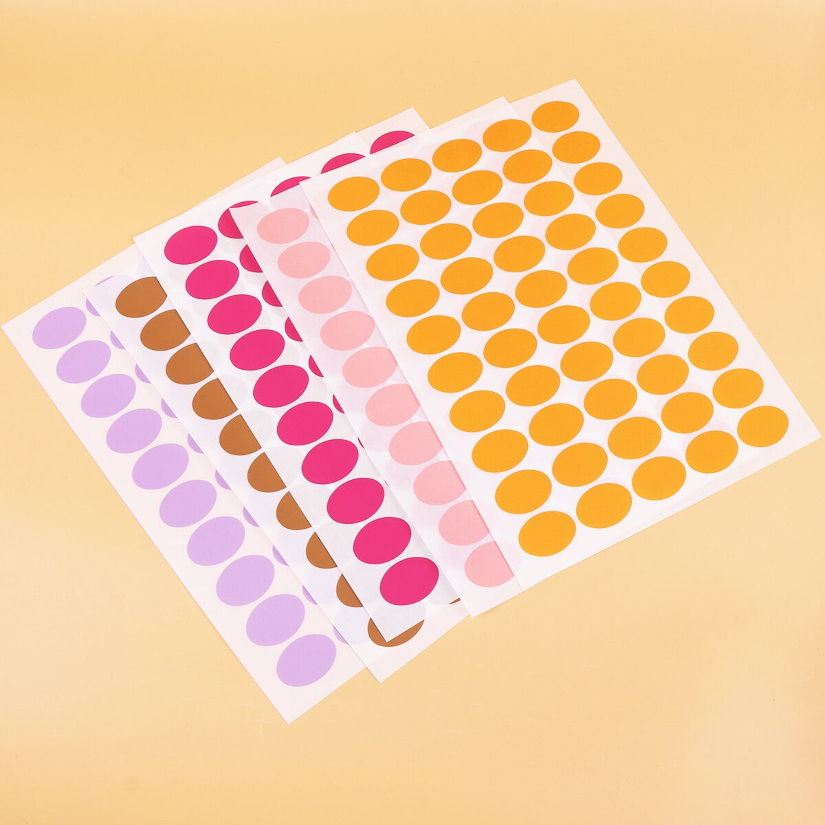 HOMEMAXS 10 Sheets Round Labels Color Stickers Adhesive Gift Decals ...