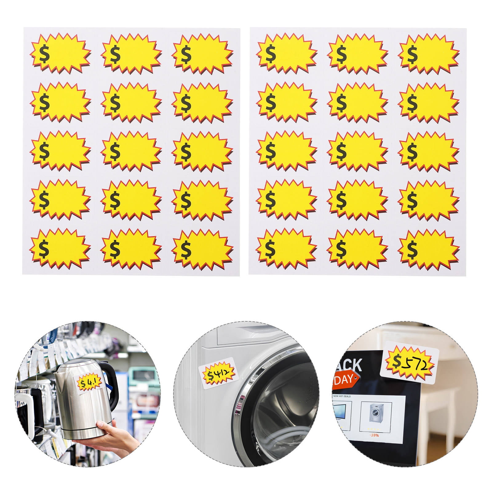 HOMEMAXS 10 Sheets Sale Stickers for Retail Store Garage Price ...
