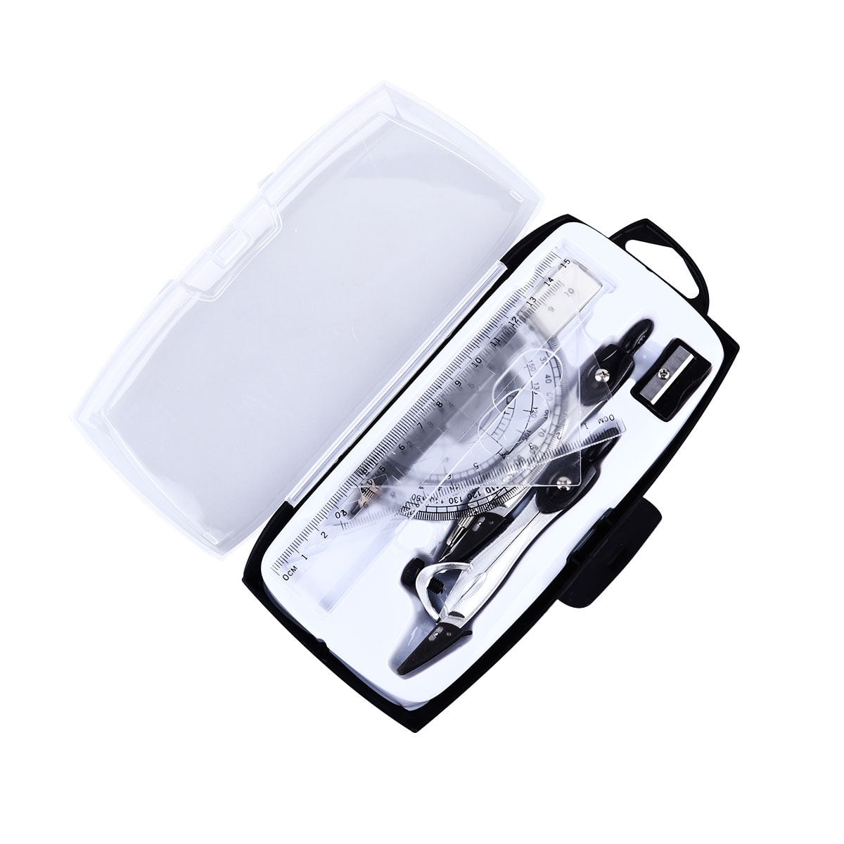 HOMEMAXS 10 in Kit Pencil Sharpener Protractor Geometry Drawing Tool ...