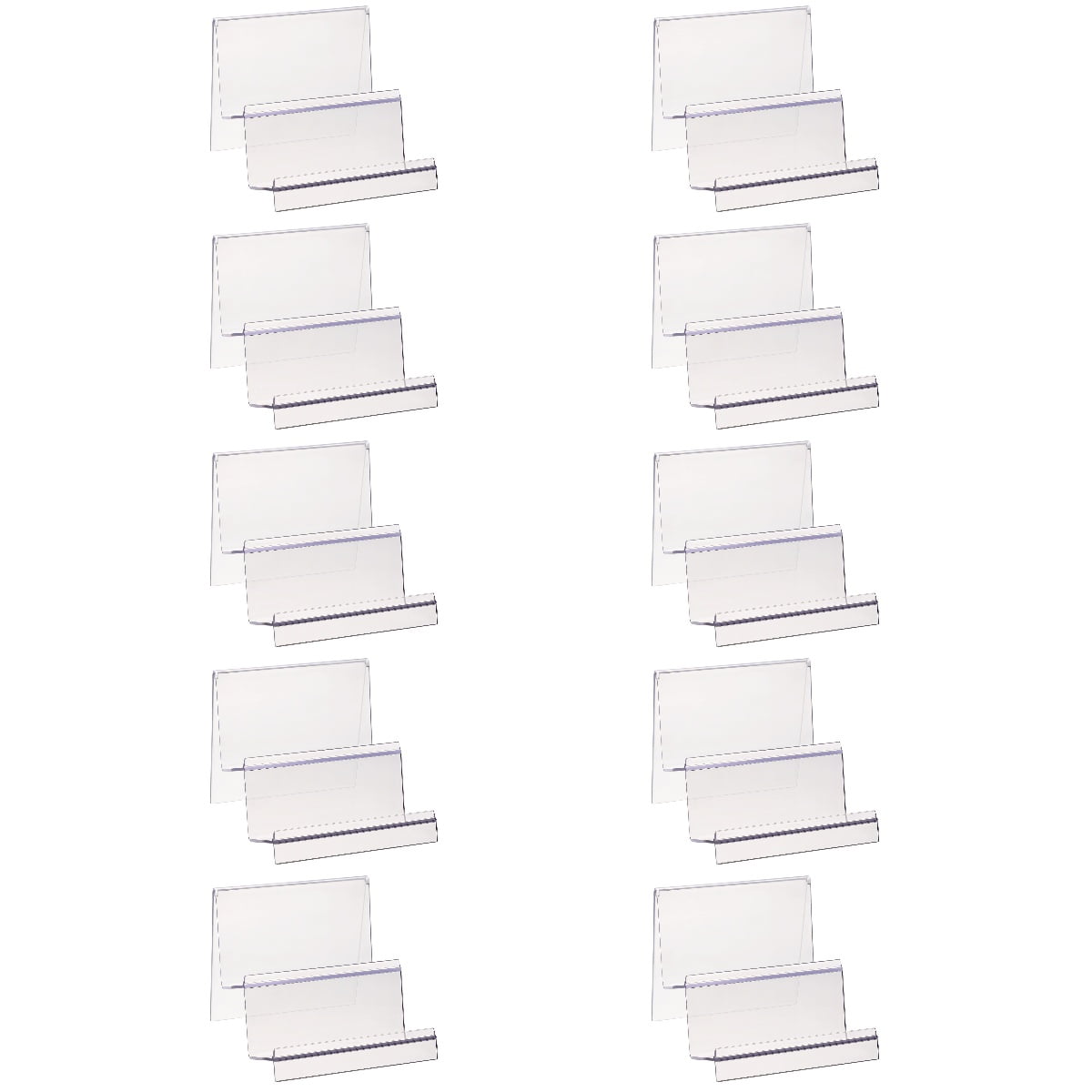 HOMEMAXS 10 pcs 2- Tier Riser Display Shelf Wallet Display Stand Retail ...