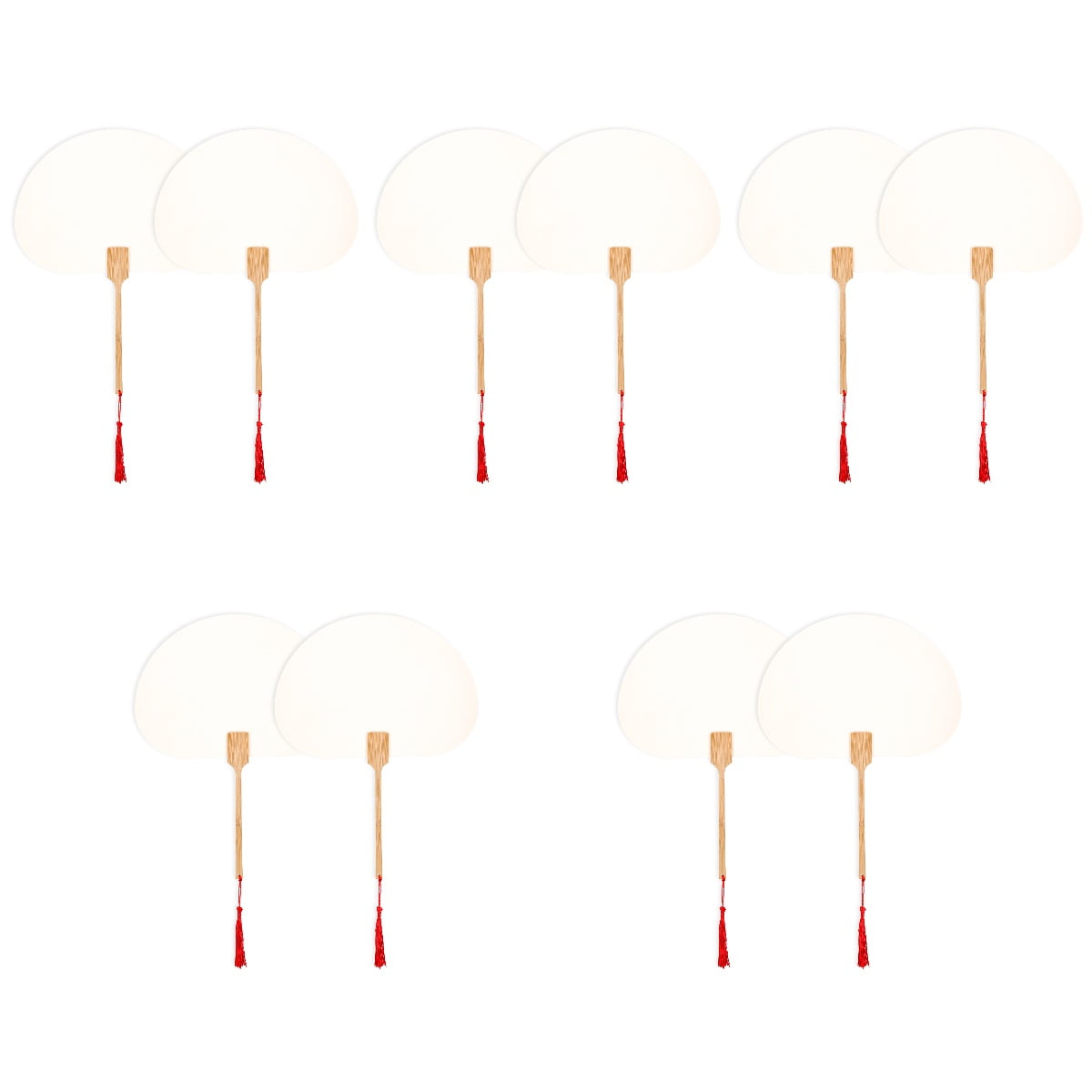 HOMEMAXS 10 pcs Blank Graffiti Fan Decorative DIY Fan Children Painting ...