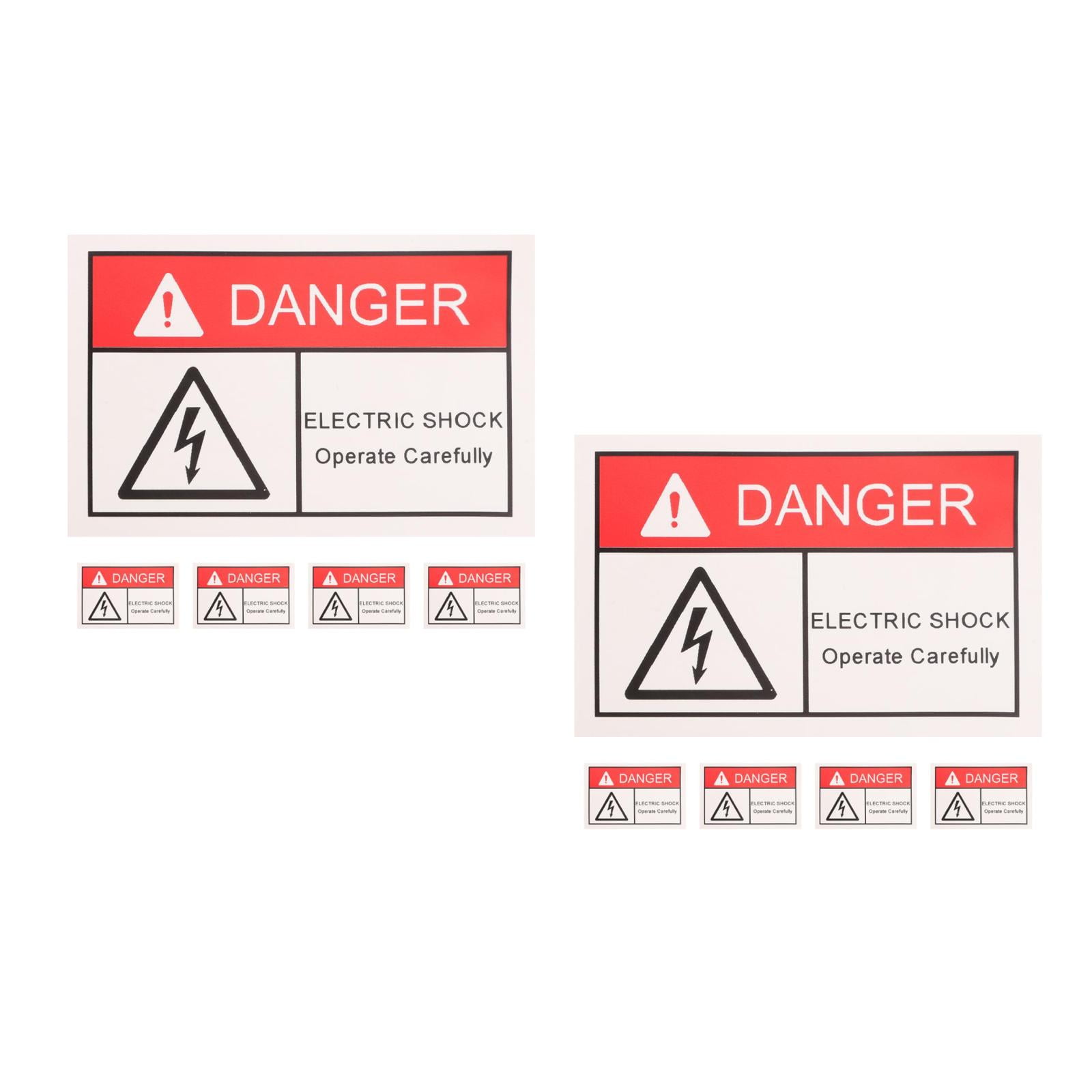 10 pcs Electric Shock Hazard Warning Stickers For Electrical Panel High ...