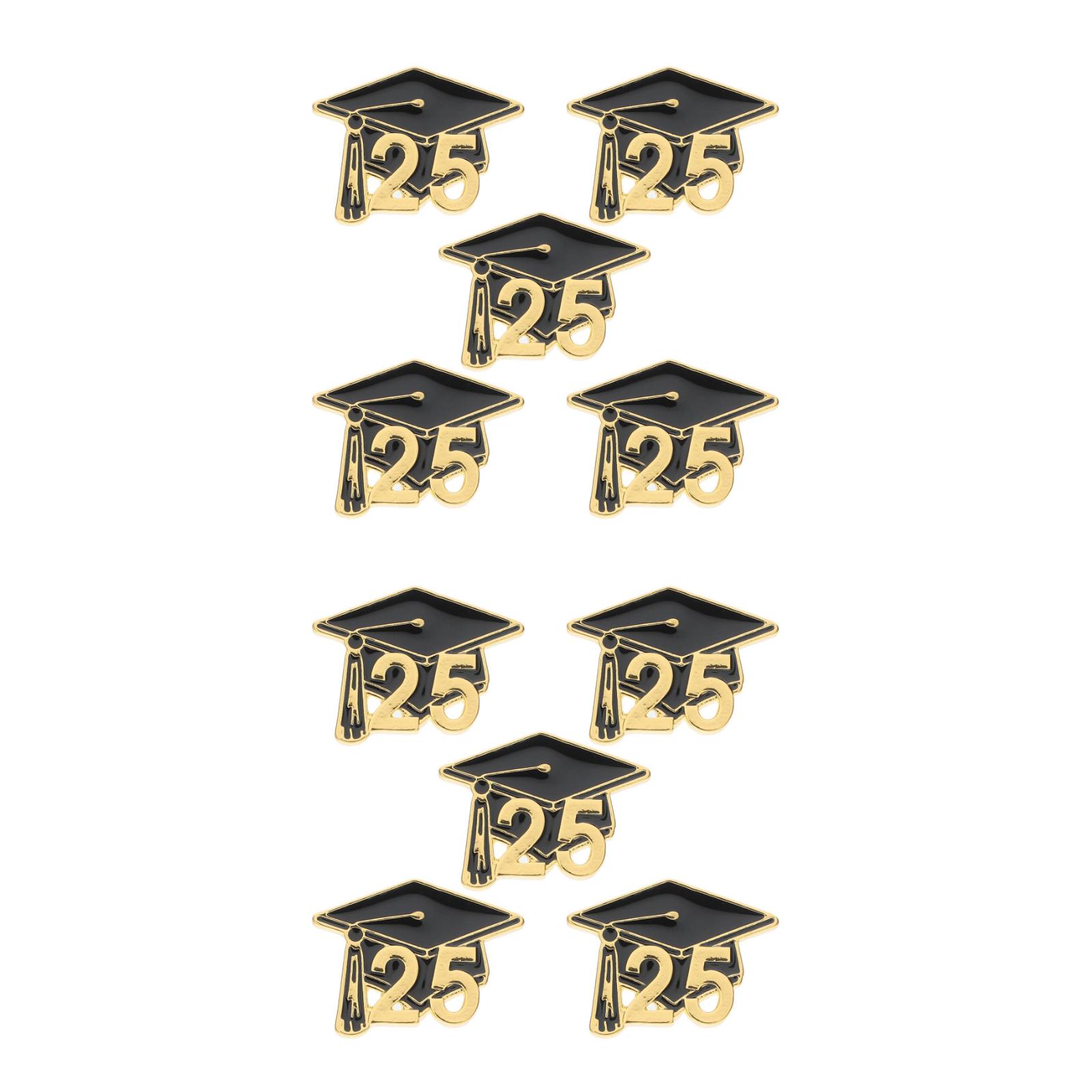 HOMEMAXS 10 pcs Graduation Jacket Brooch 2025 Graduation Cap Brooch ...