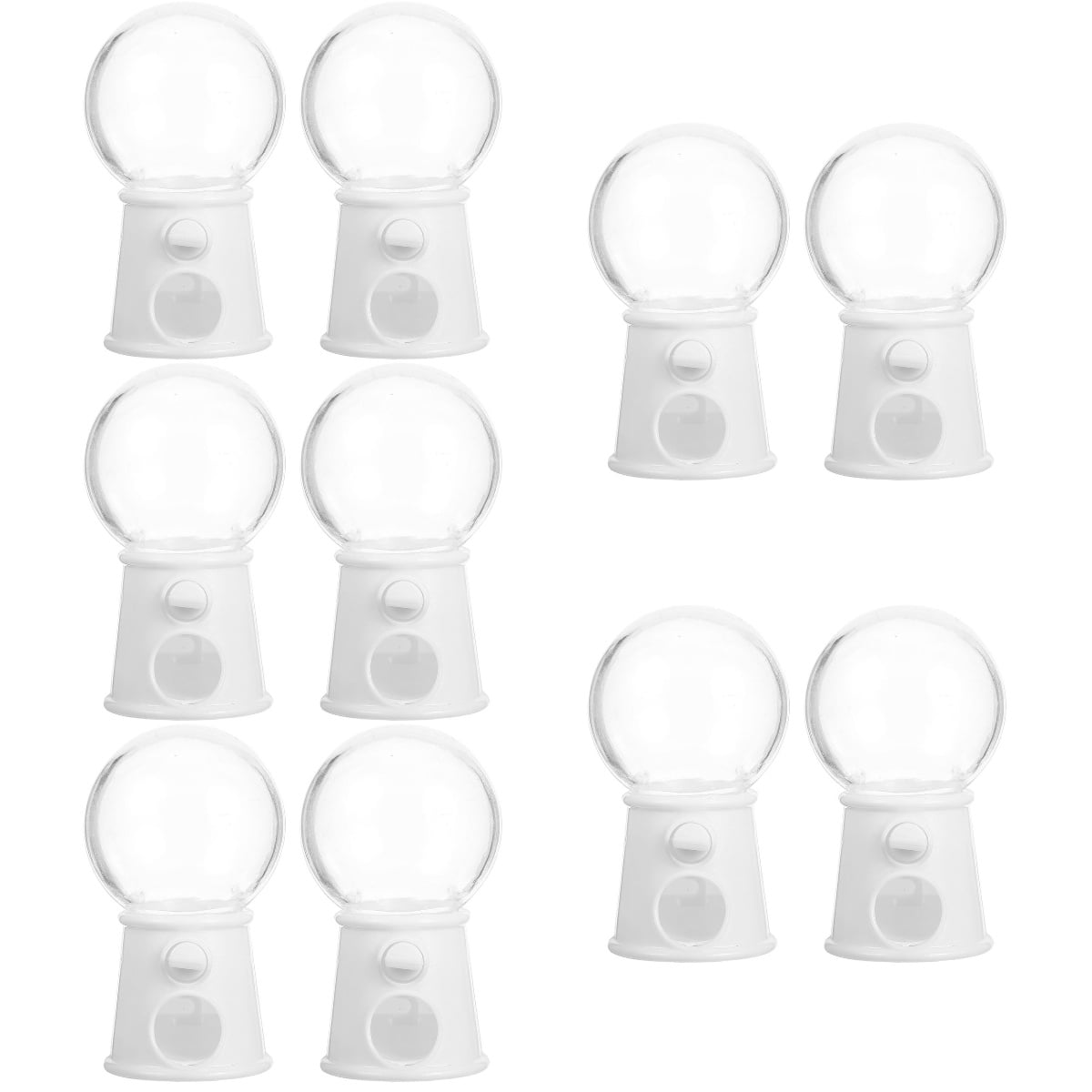 HOMEMAXS 10 pcs Gumball Candy Dispenser Empty Party Treats Holder Mini ...