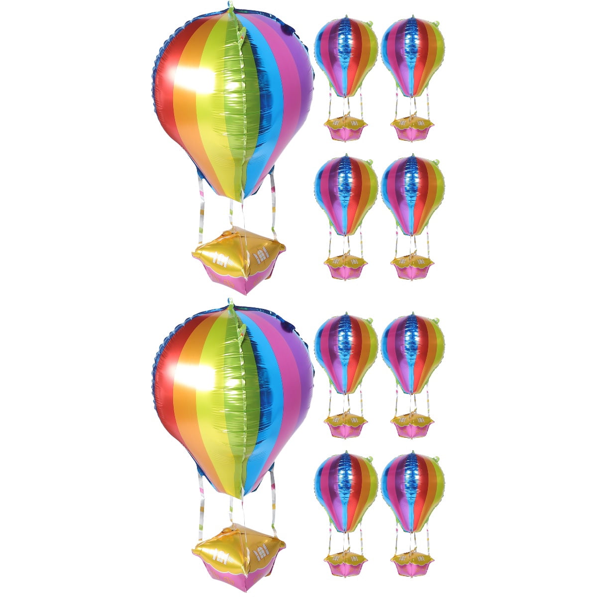 HOMEMAXS 10 pcs Hot Air Balloon Aluminum Balloon Birthday Party Balloon ...