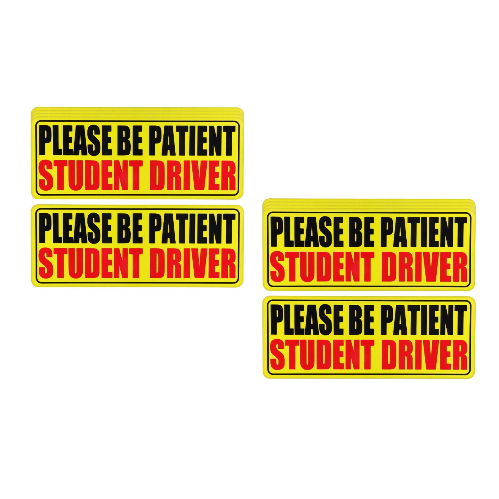 HOMEMAXS 10 pcs New Driver Sticker Magnetic Student Driver Sign Please ...