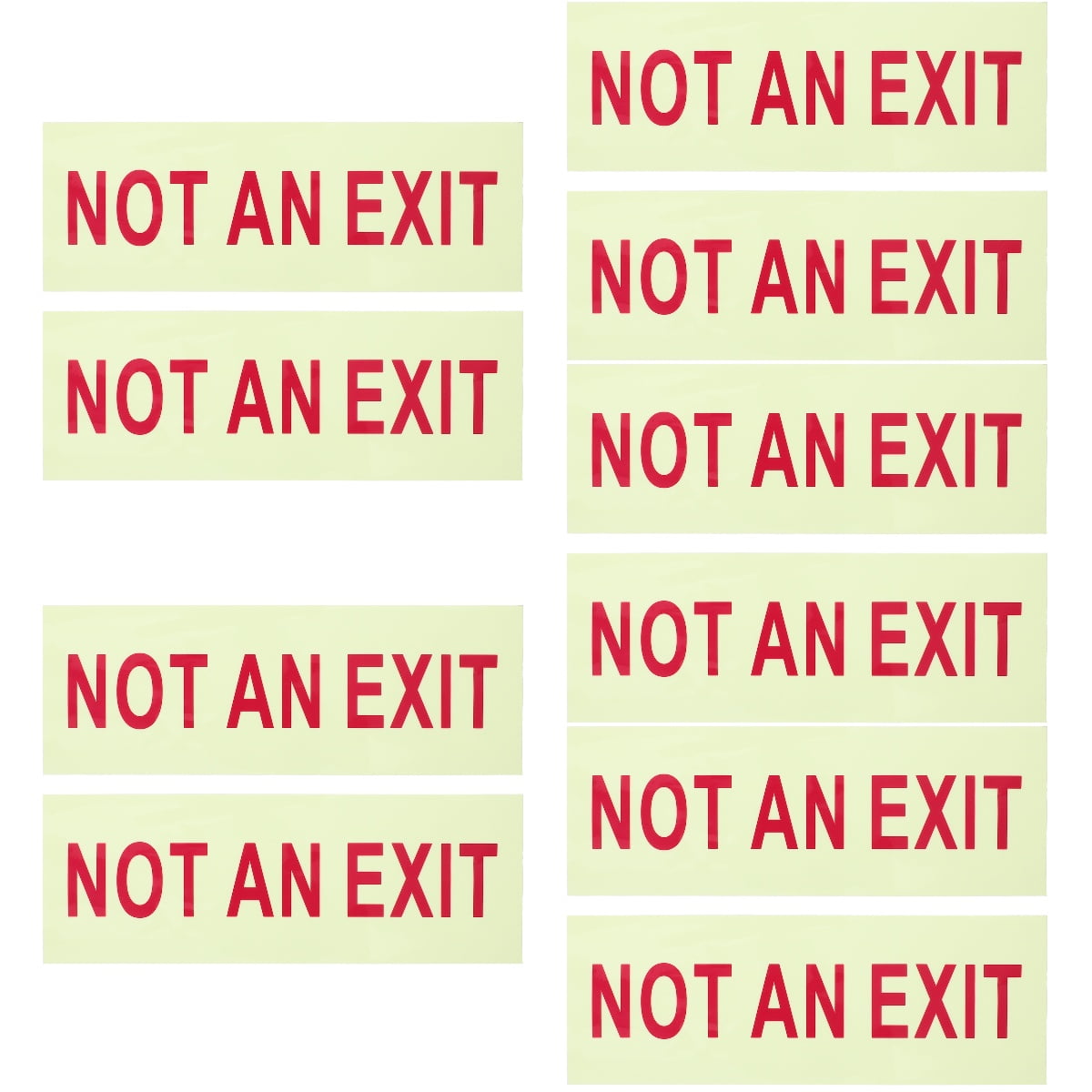 HOMEMAXS 10 pcs Not Exit Sign Warning Label Sign Emergency Indicator ...