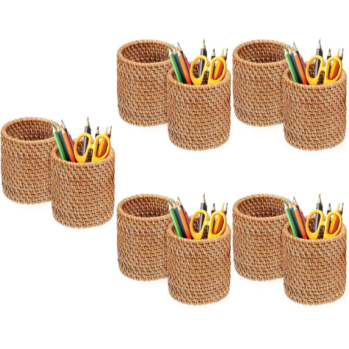 HOMEMAXS 10 pcs Pen Cups Woven Pen Holders Pencil Holders Multi ...