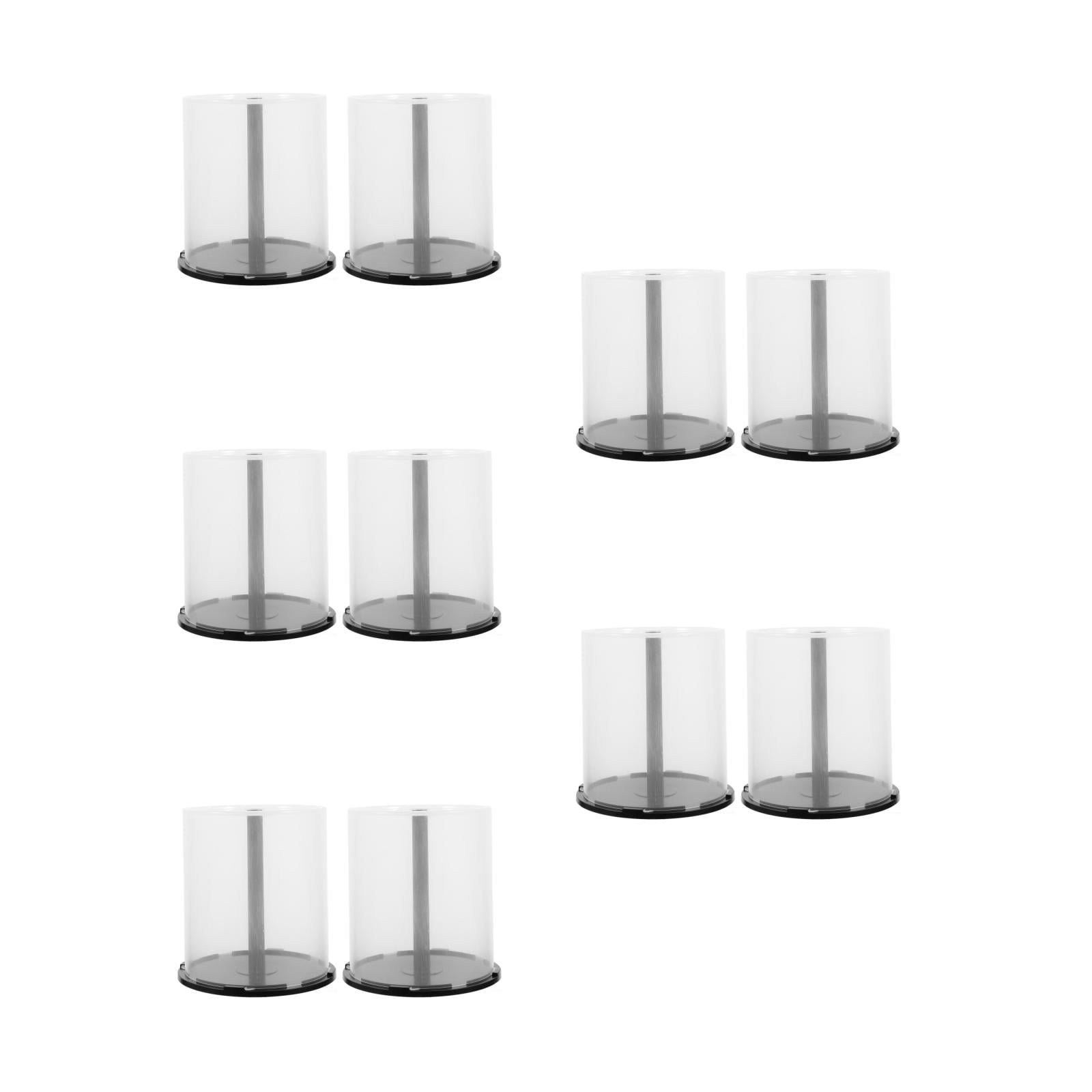HOMEMAXS 10 pcs Storage Bucket Clear Plastic Dvds Holder Compact Disk ...