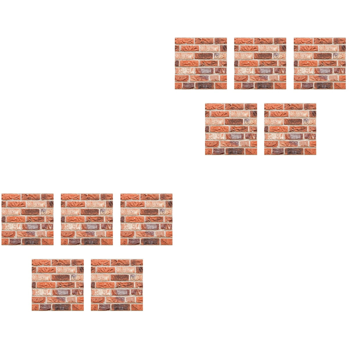 HOMEMAXS 10 pcs Waterproof Brick Stickers Imitation Tile Wall Backdrops ...