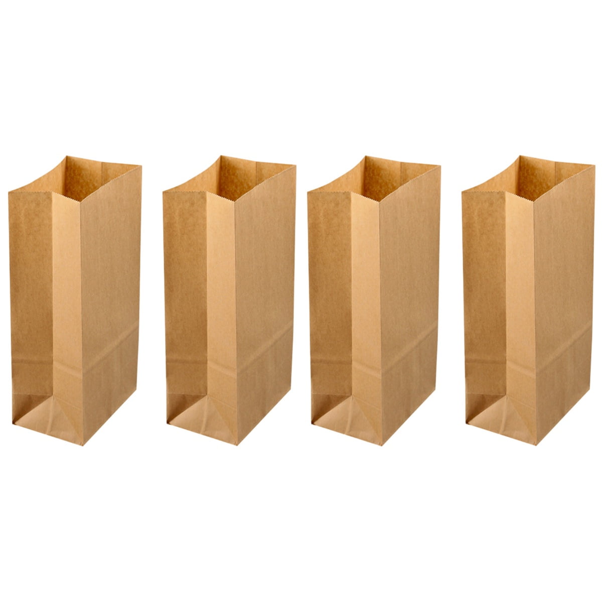 HOMEMAXS 100 PCS Kraft Paper Bags Breakfast Square Bottom Paper Bags ...