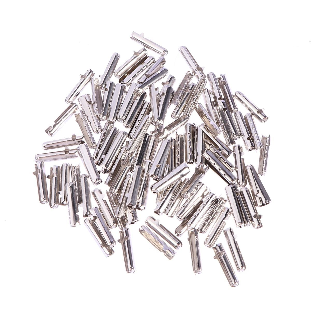 100 PCS Shoe Lace End Tip Shoelace Metal Head Replacement Parts ...