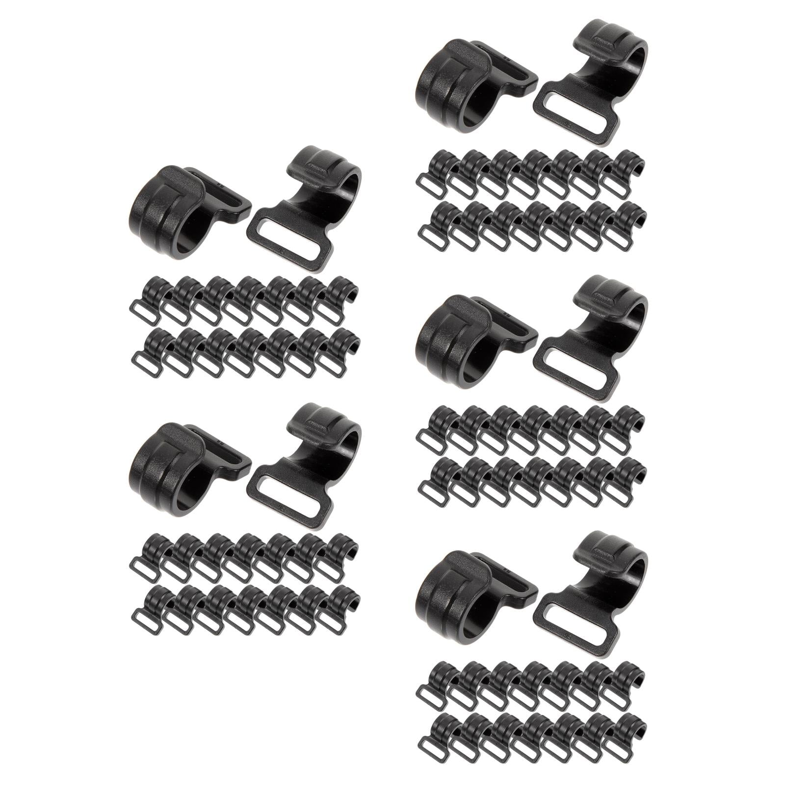 HOMEMAXS 100 PCS Tent Pole Clips C Shape Plastic Clips Tent Hook Small ...
