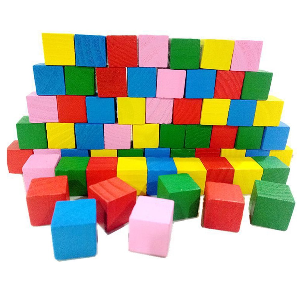 100 PCS for Kids Crafting Project Cubes Building Blocks Toddlers ...