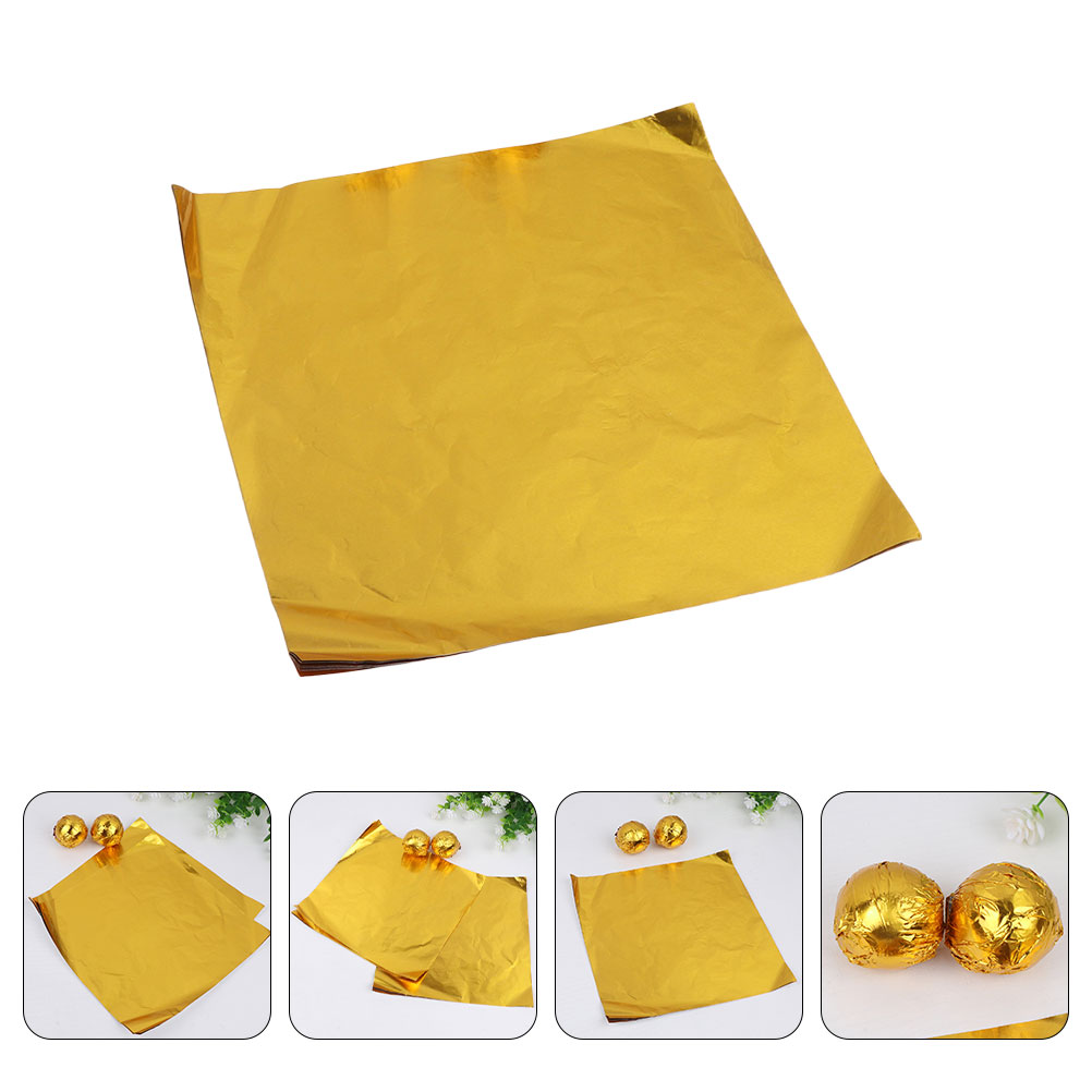 HOMEMAXS 100 Pcs Aluminum Foil Wrappers Wrapped Food Packaging Tin ...