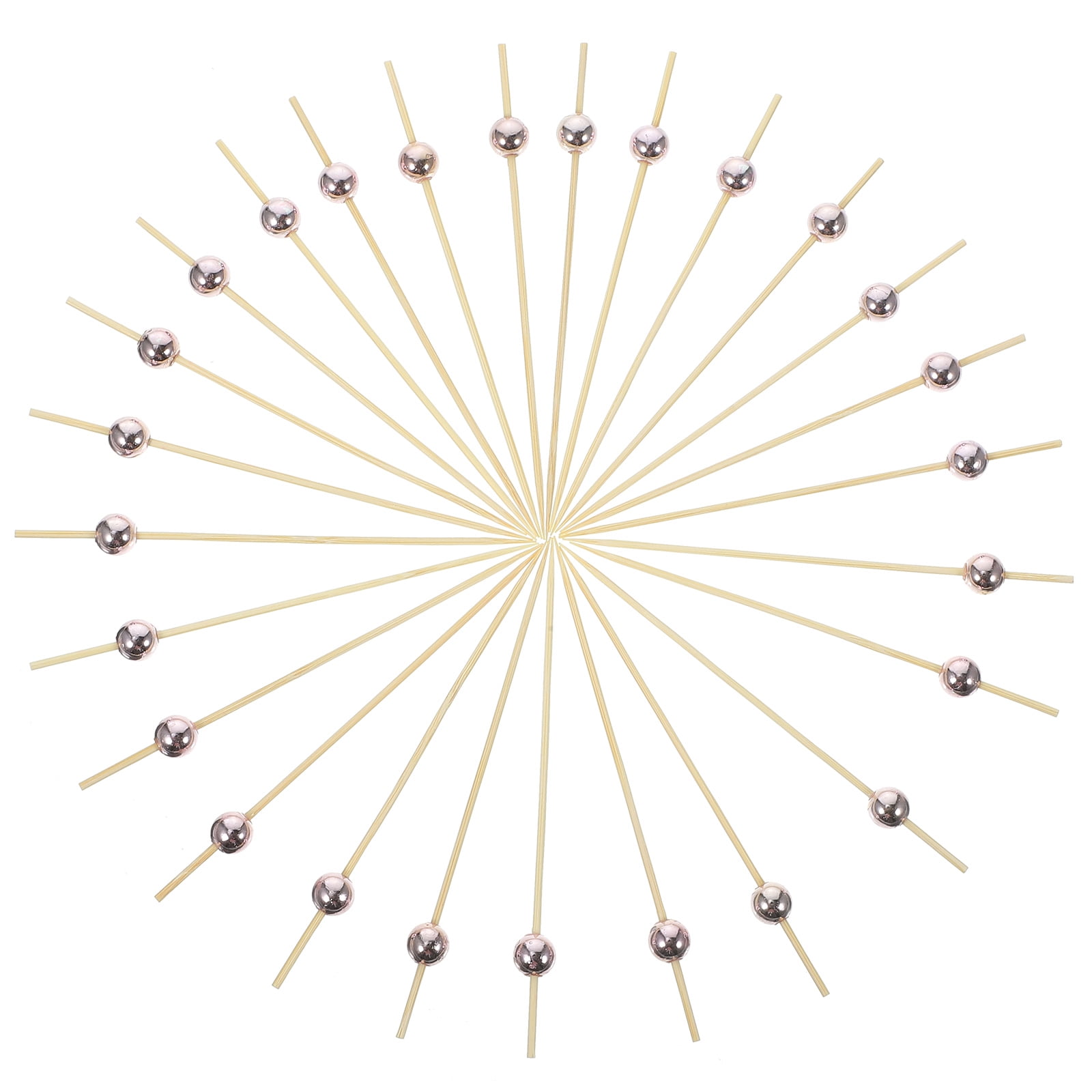 HOMEMAXS 100 Pcs Bamboo Toothpick Cocktail Picks Straws Clear Cups with ...