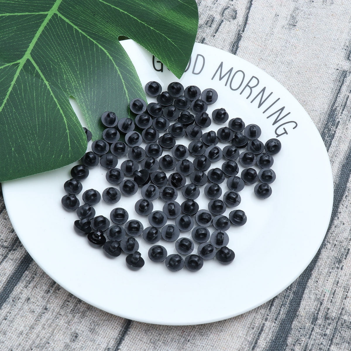 HOMEMAXS 100 Pcs Bears Animal Nose Buttons 0.90X0.90X0.90CM Black ...