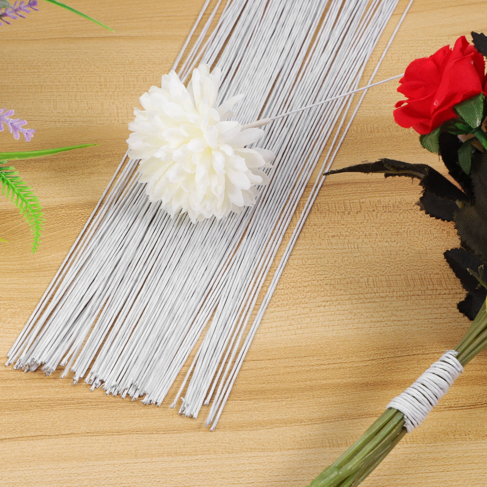 HOMEMAXS 100 Pcs Bouquet Floral Wires Paper Vine Flower Branches ...