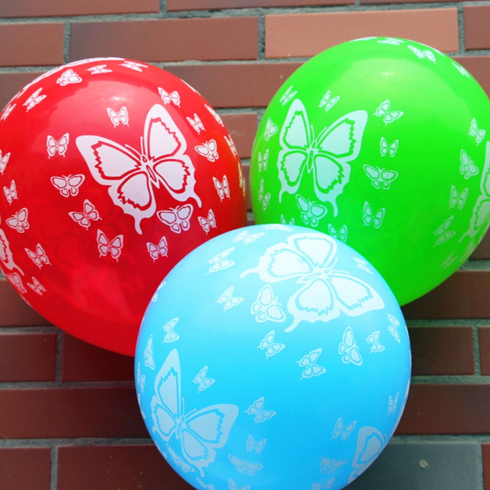 HOMEMAXS 100 Pcs Butterfly Balloon Anniversary Decorations Mixed Color ...