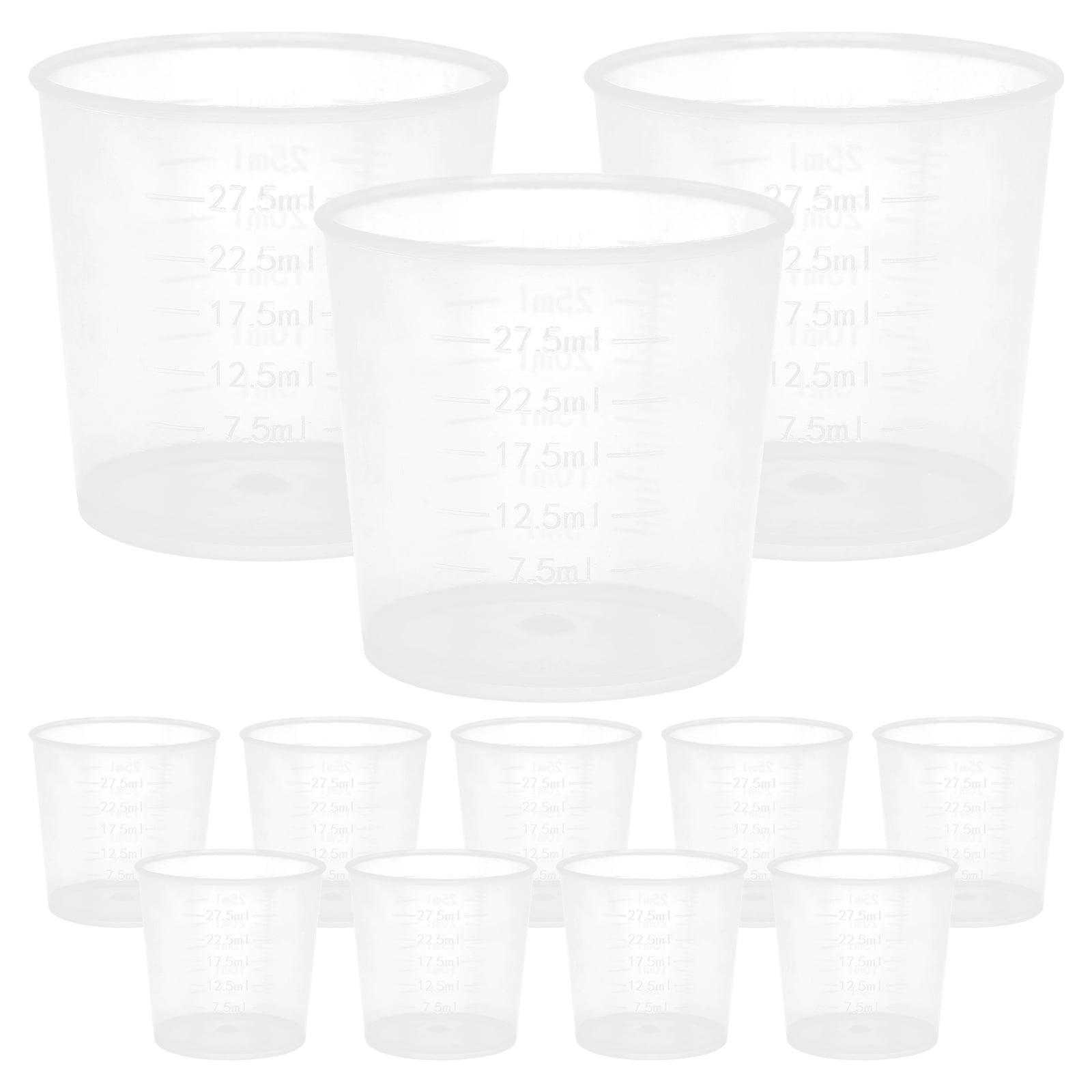 HOMEMAXS 100 Pcs Clear Cups Paint Plastic Measuring Stain Mixing ...