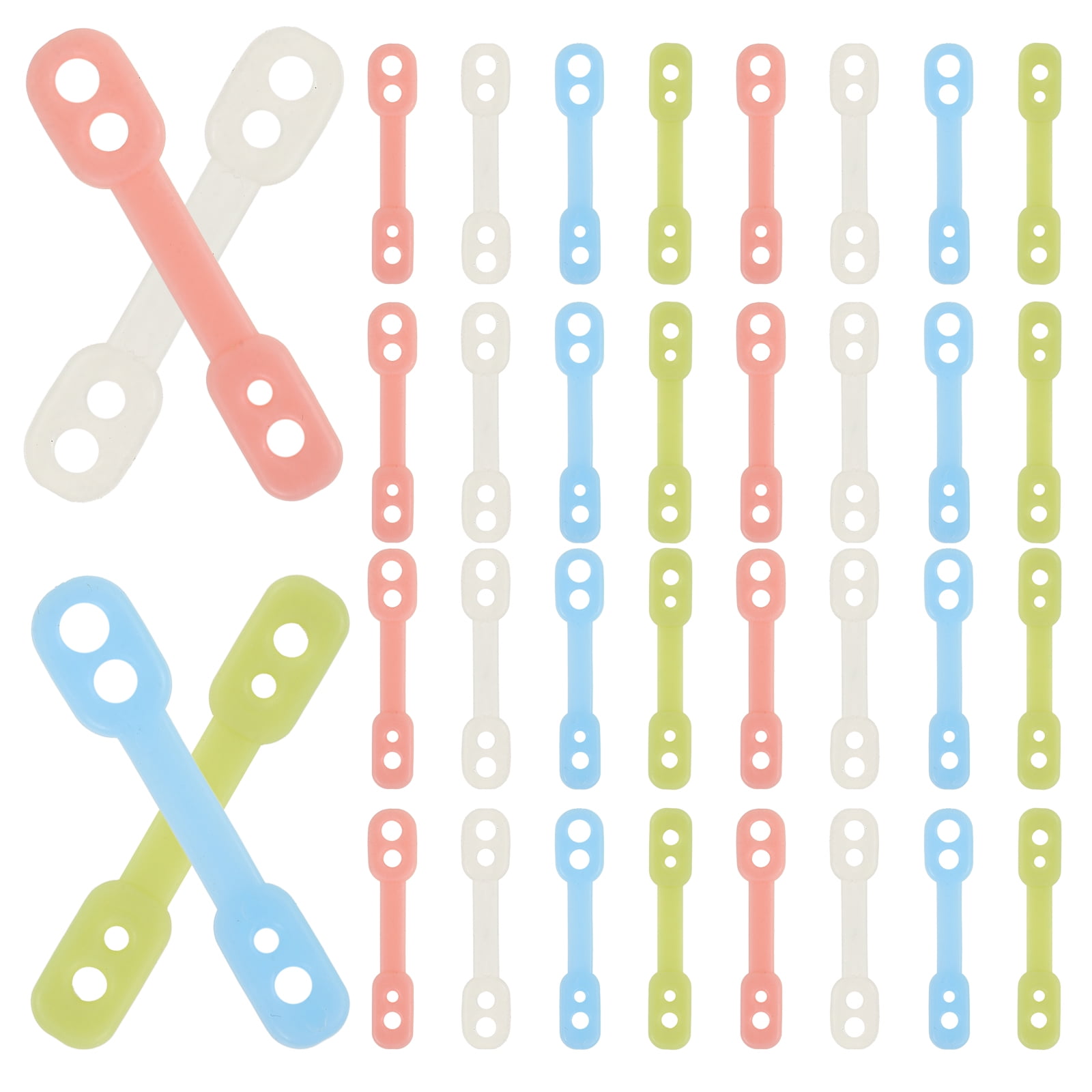 HOMEMAXS 100 Pcs Clothing Hanger Strips Wire Clothes Rack Fixing Buckle ...