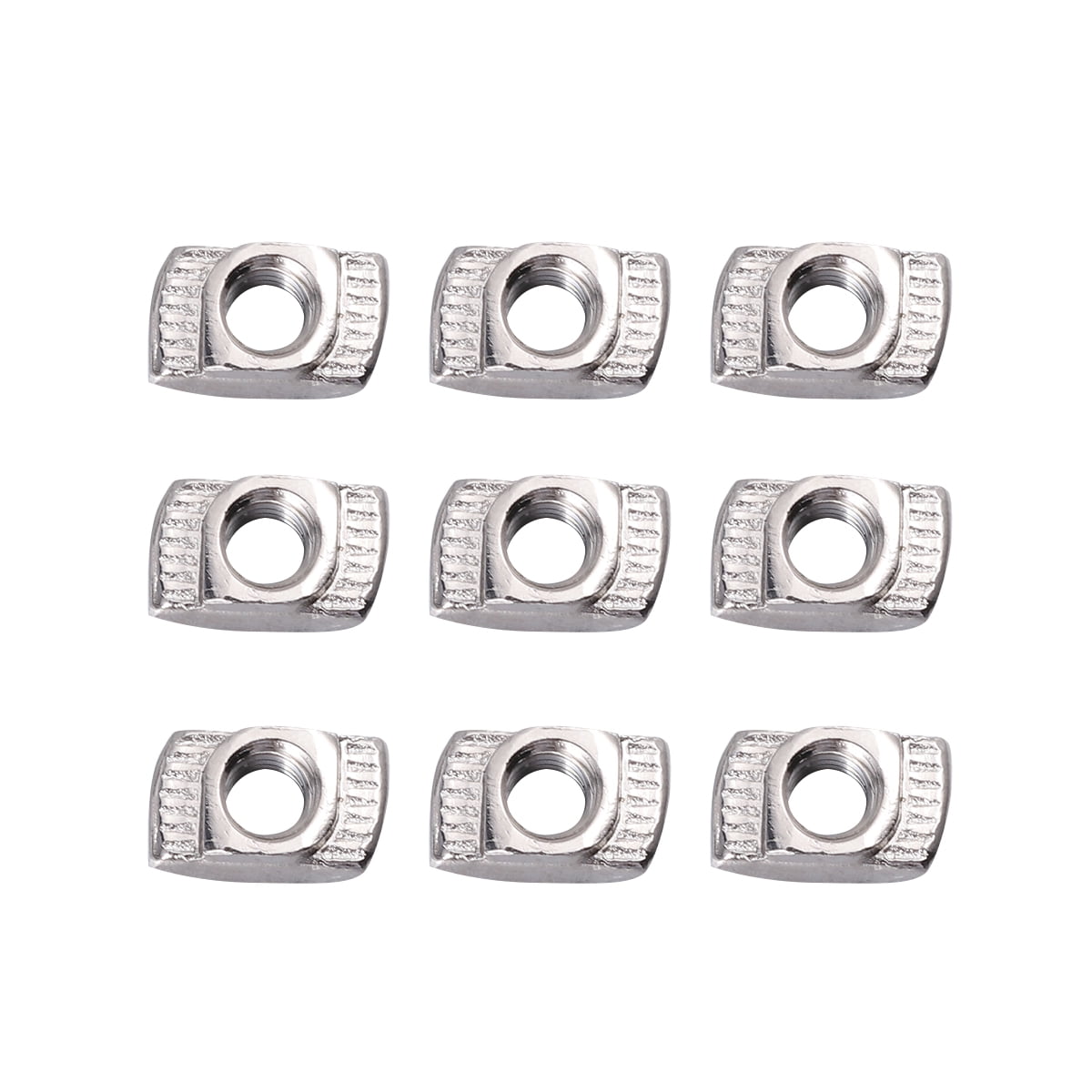 HOMEMAXS 100 Pcs European T-nut Aluminum Profile Nuts Extruded Silver ...