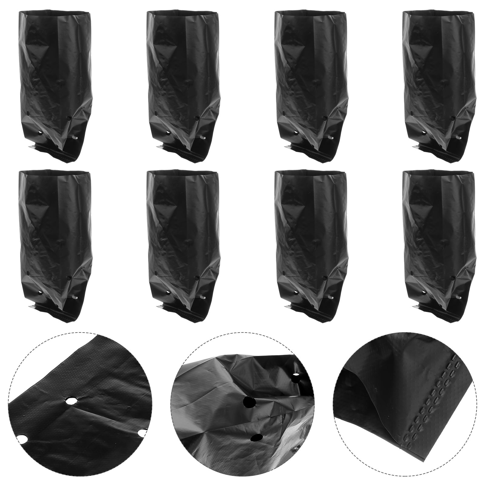 HOMEMAXS 100 Pcs Gardening Plastic Bags for Planting Nursery Seedling ...