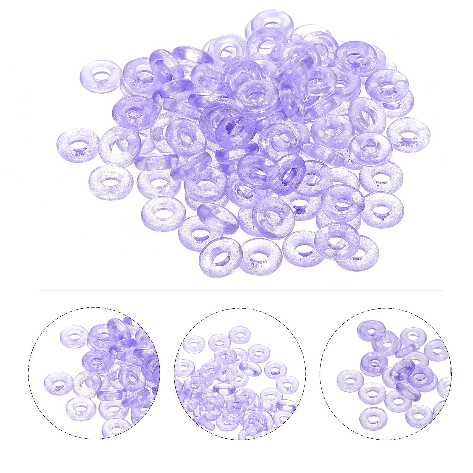 HOMEMAXS 100 Pcs Glazed Circle Jewelry Accessories Lightweight ...