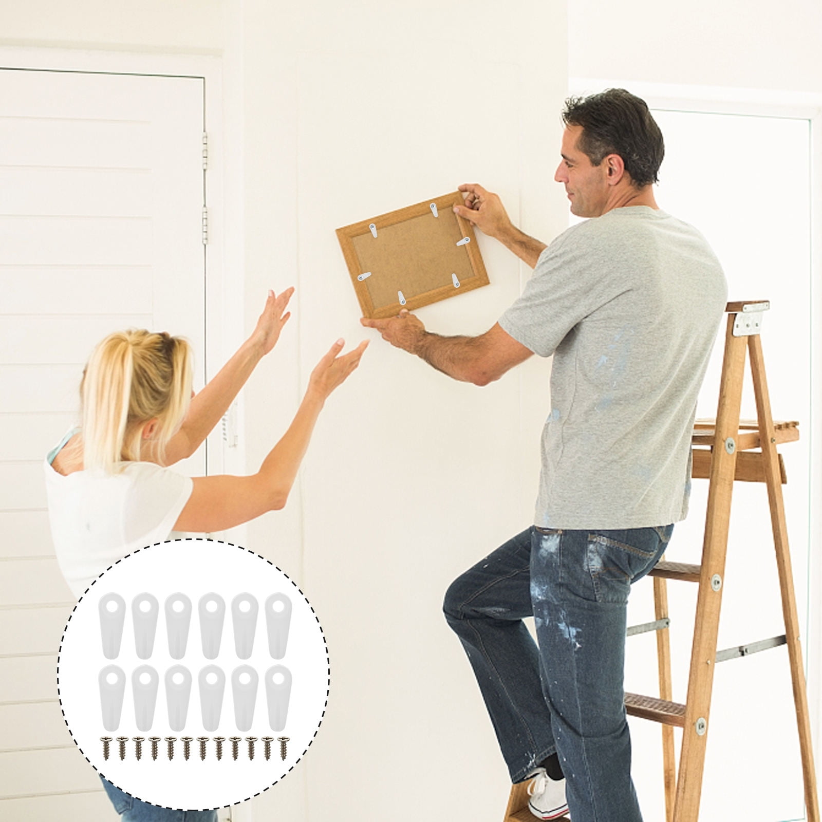 HOMEMAXS 100 Pcs Hanging Photo Button Kit Pressing Picture Frame ...