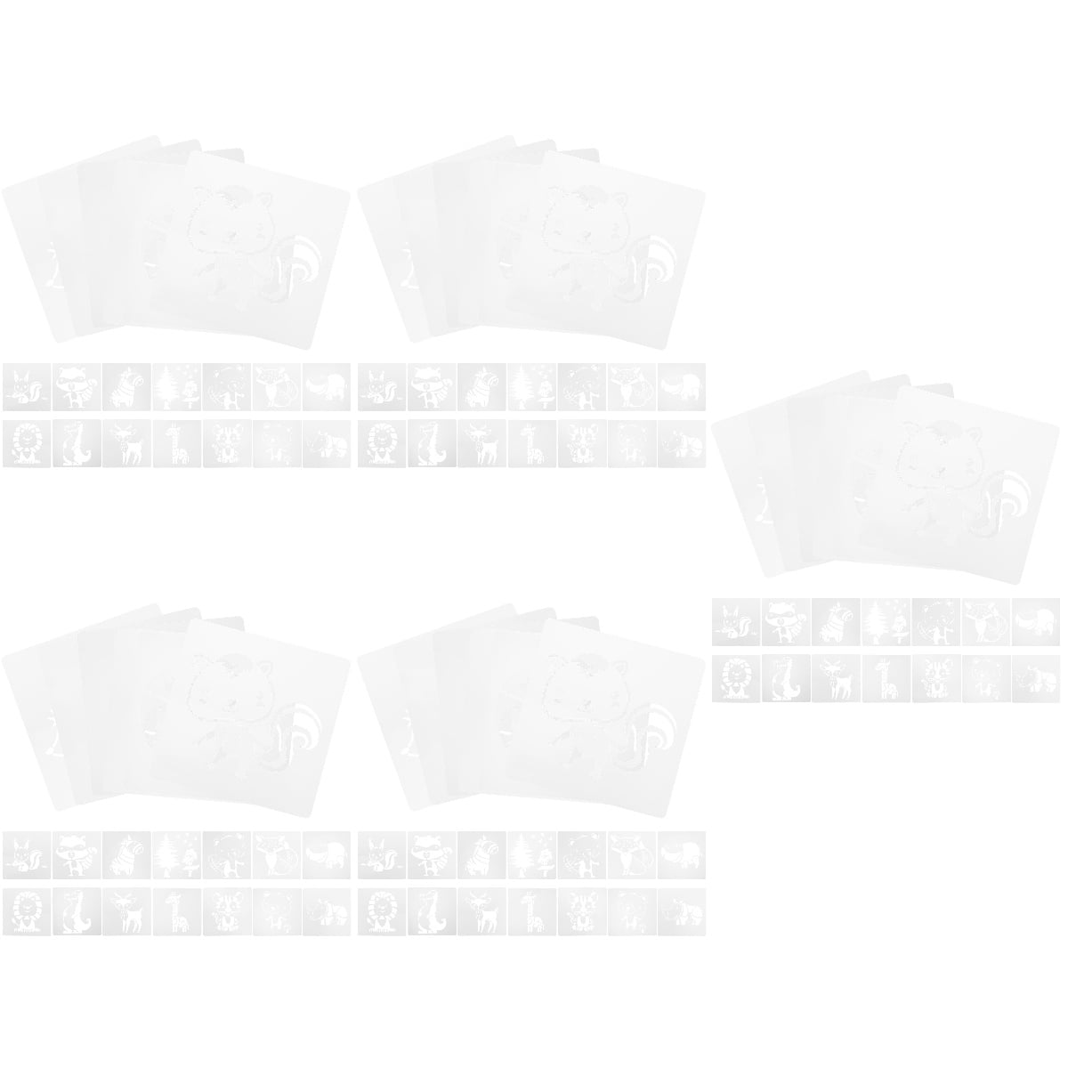 100 Pcs Kids Painting Stencils Plastic Painting Stencil Kids Painting ...