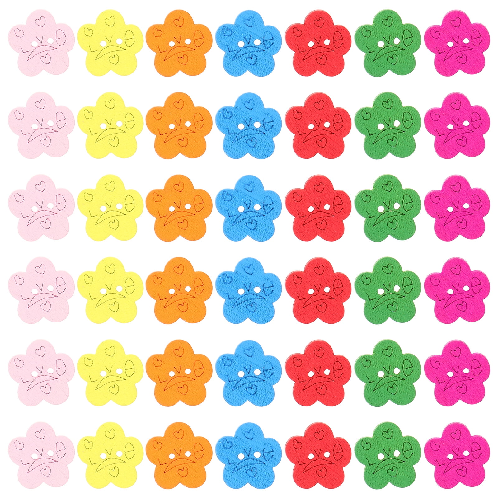 100 Pcs Kits Scrapbooking Buttons Plum Wood Men's Clothing Travel ...