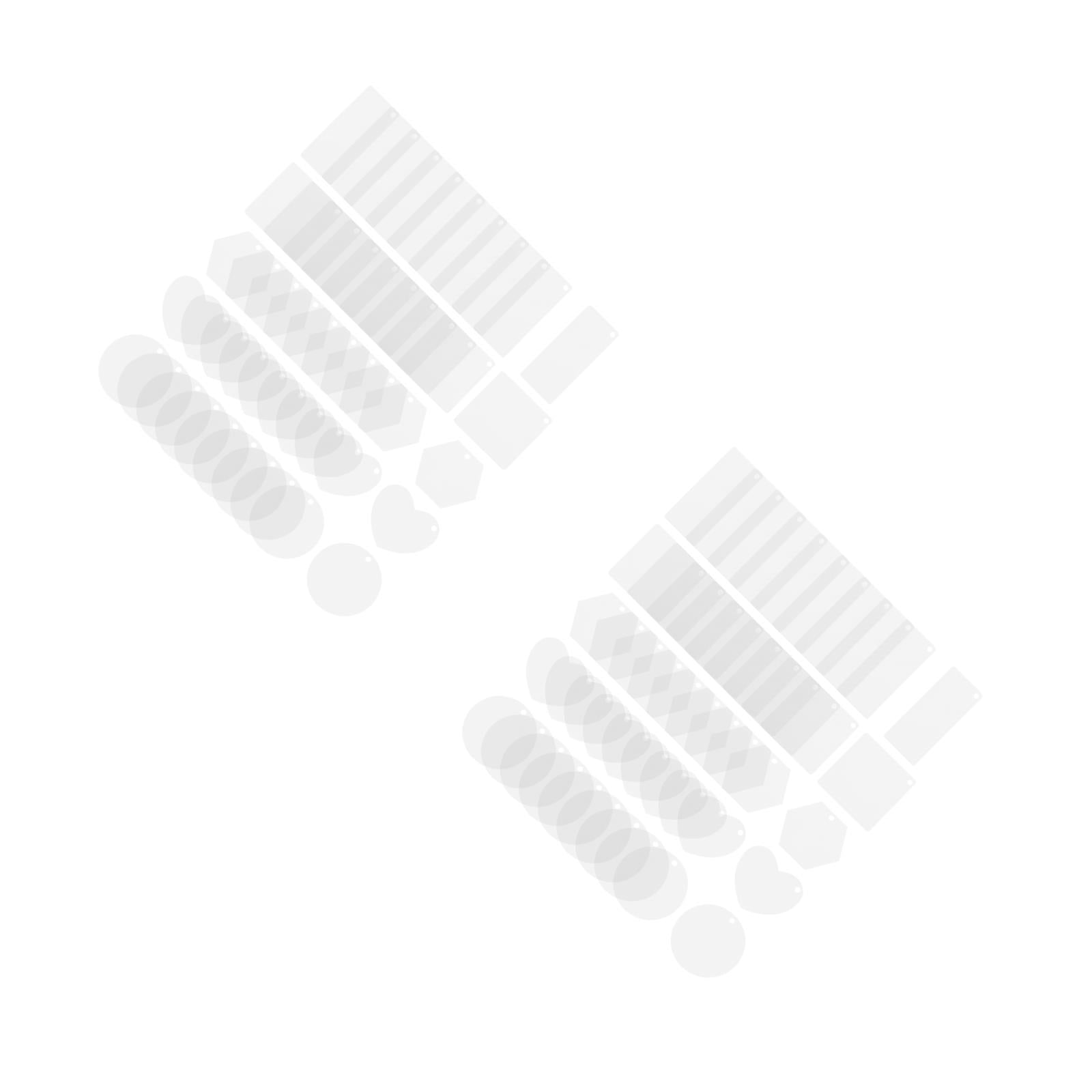 HOMEMAXS 100 Pcs Multi-Shape Acrylic Blanks for Creative DIY Projects ...