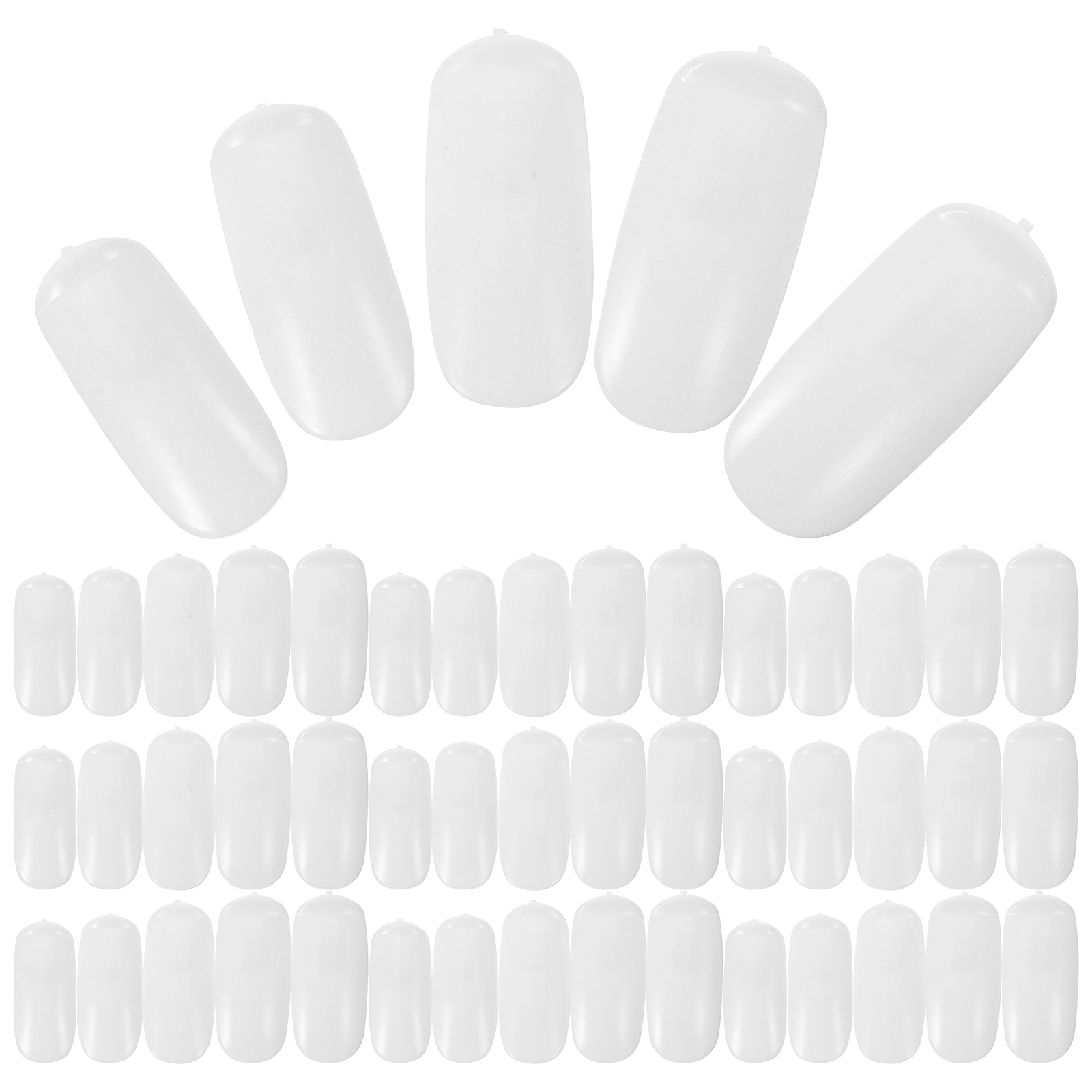 White ABS Nail Practice Tips for Home Use 100 Pcs Perfect for Nail Art ...