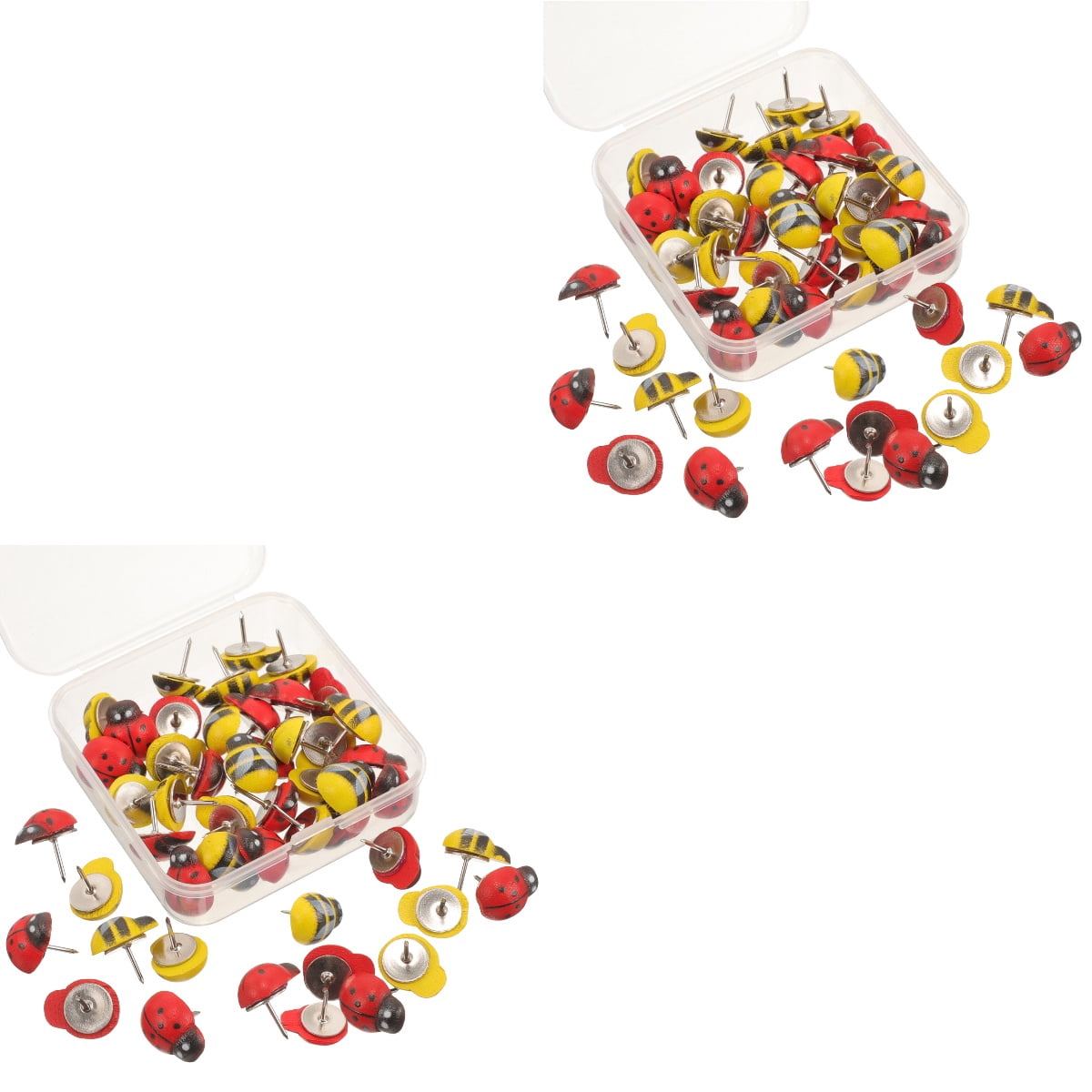 HOMEMAXS 100 Pcs Replaceable Push Pin Multi-function Thumbtacks Cartoon ...