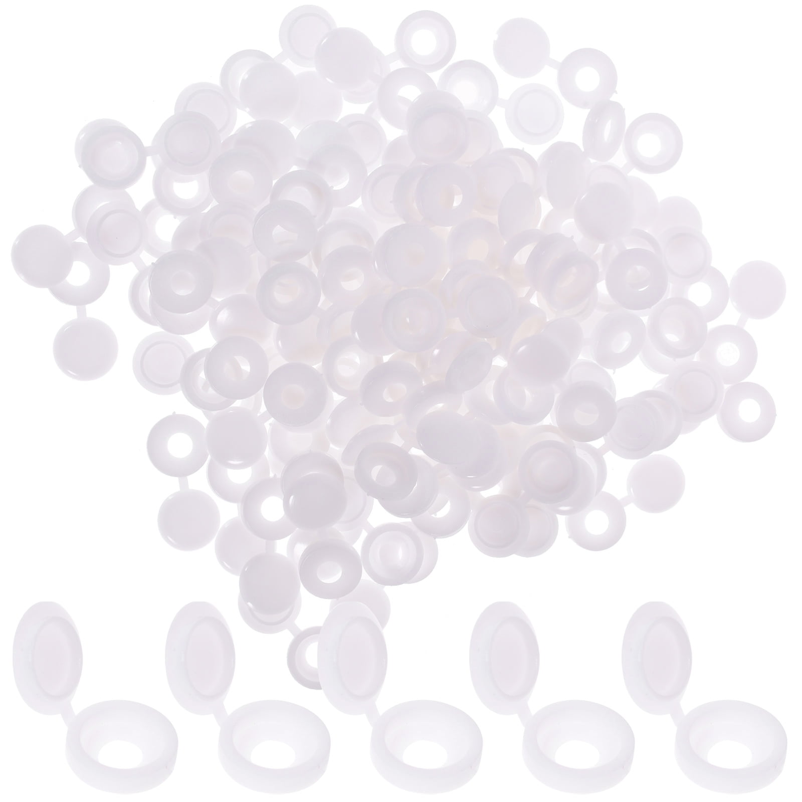100 Pcs Screw Cap Hinged Screws Caps Caulk Round Head Self-drilling Cup ...