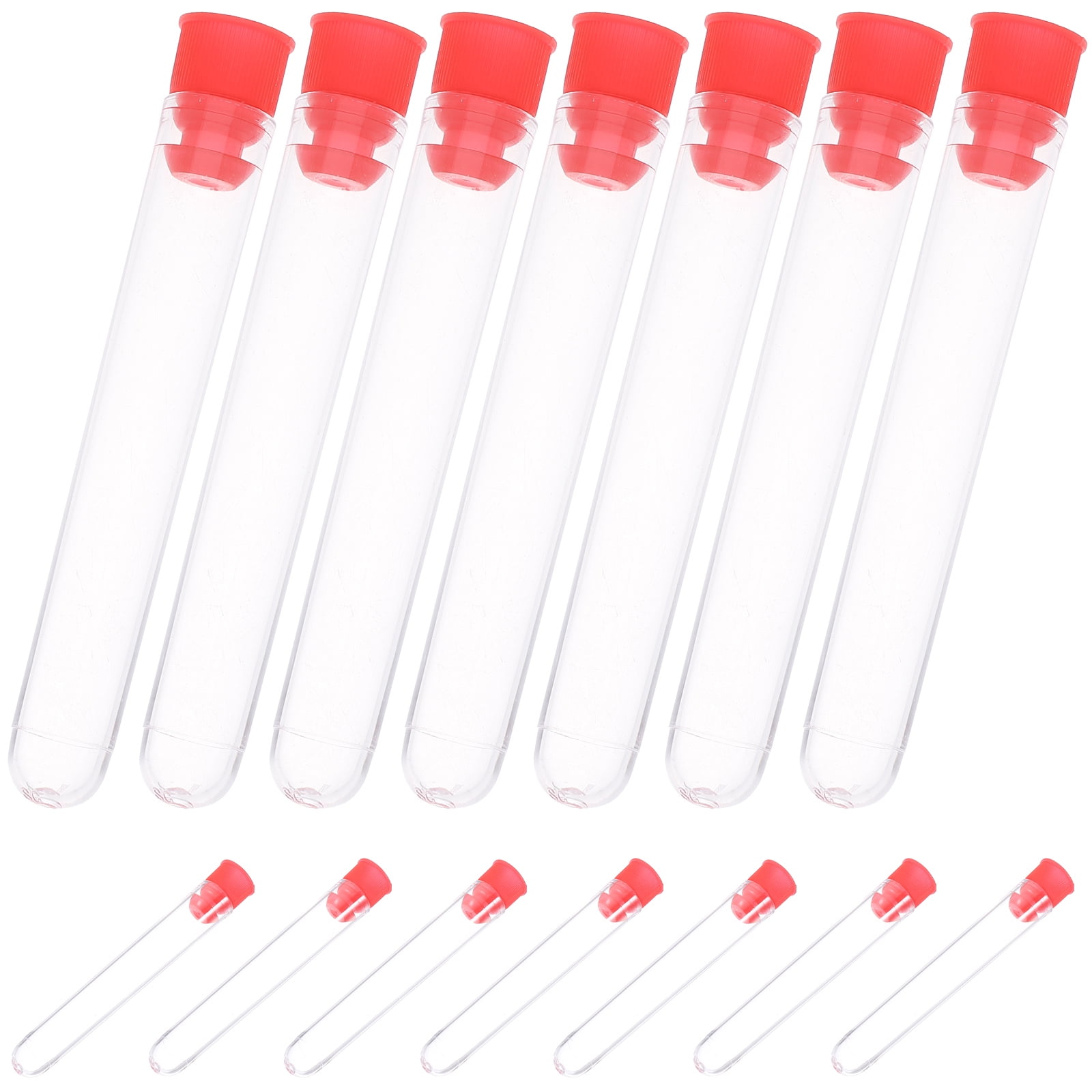 100 Pcs Sensory Candy Jars with Lids Plastic Test Tube Compact Tubes ...