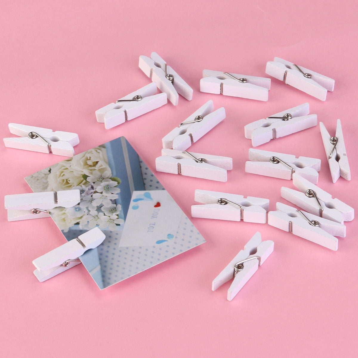 HOMEMAXS 100 Pcs/Set Mini Clothes Pins Long-lasting Clothespins Baby ...
