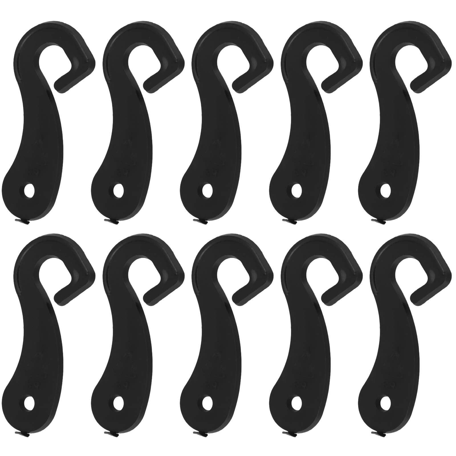 HOMEMAXS 100 Pcs Shaped Hangers Plastic Display Hooks for Socks Black ...
