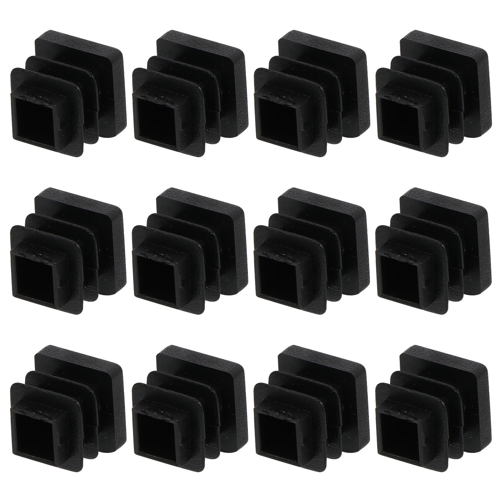 100 Pcs Stopper Square Pipe Plug Furniture Leg Pad Tube End Caps ...