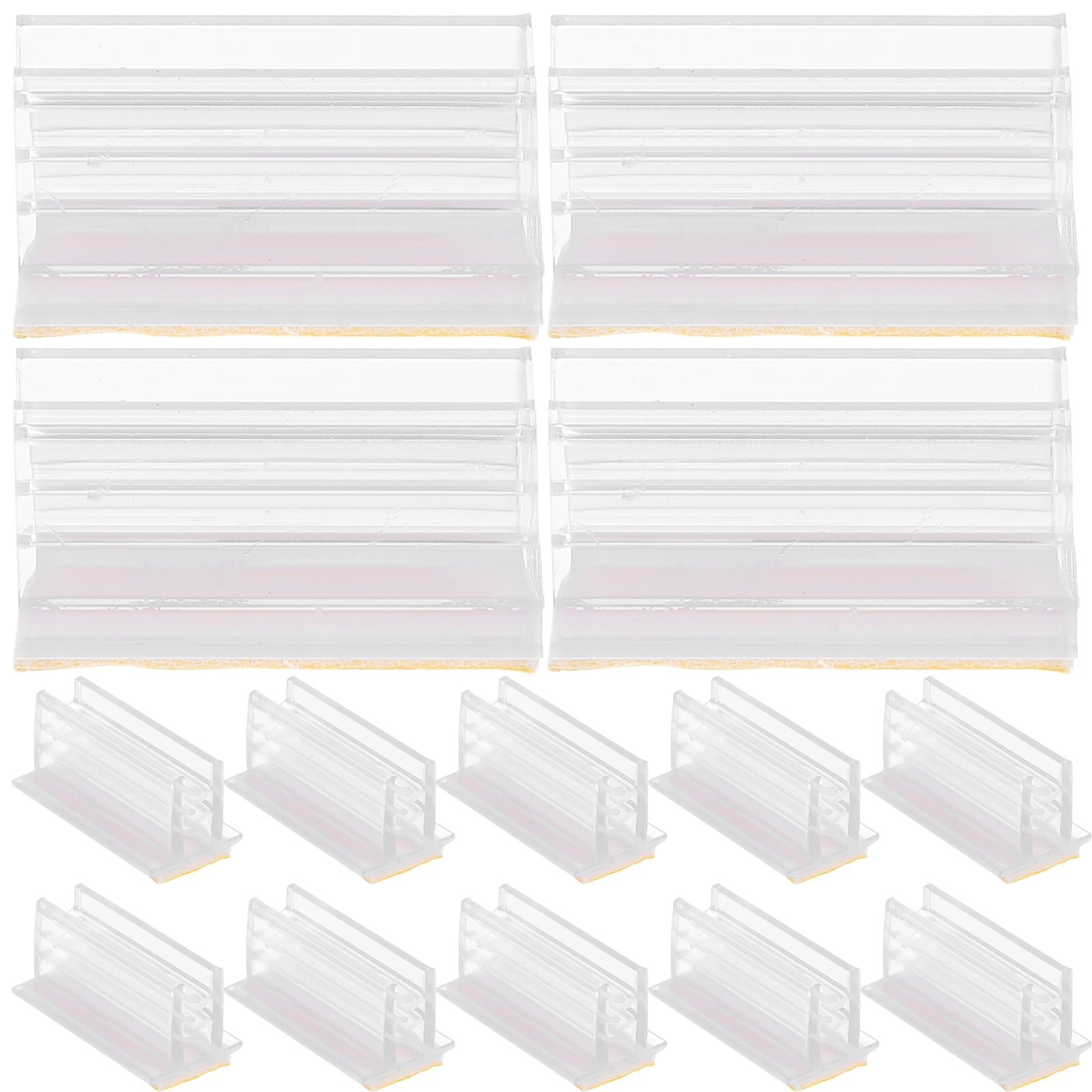 HOMEMAXS 100 Pcs Transparent Label Holder Badge Display Mini Tongs for ...