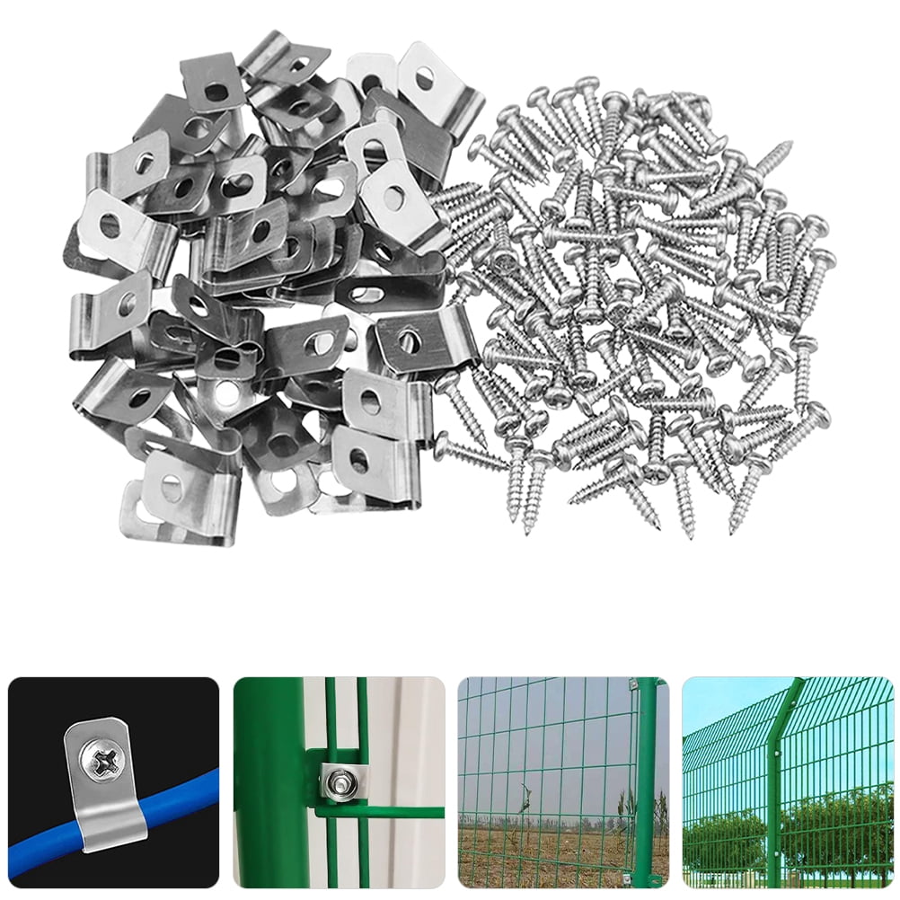 HOMEMAXS 100 Sets of Wire Cage Clips with Screws Set Heavy Duty Wire ...