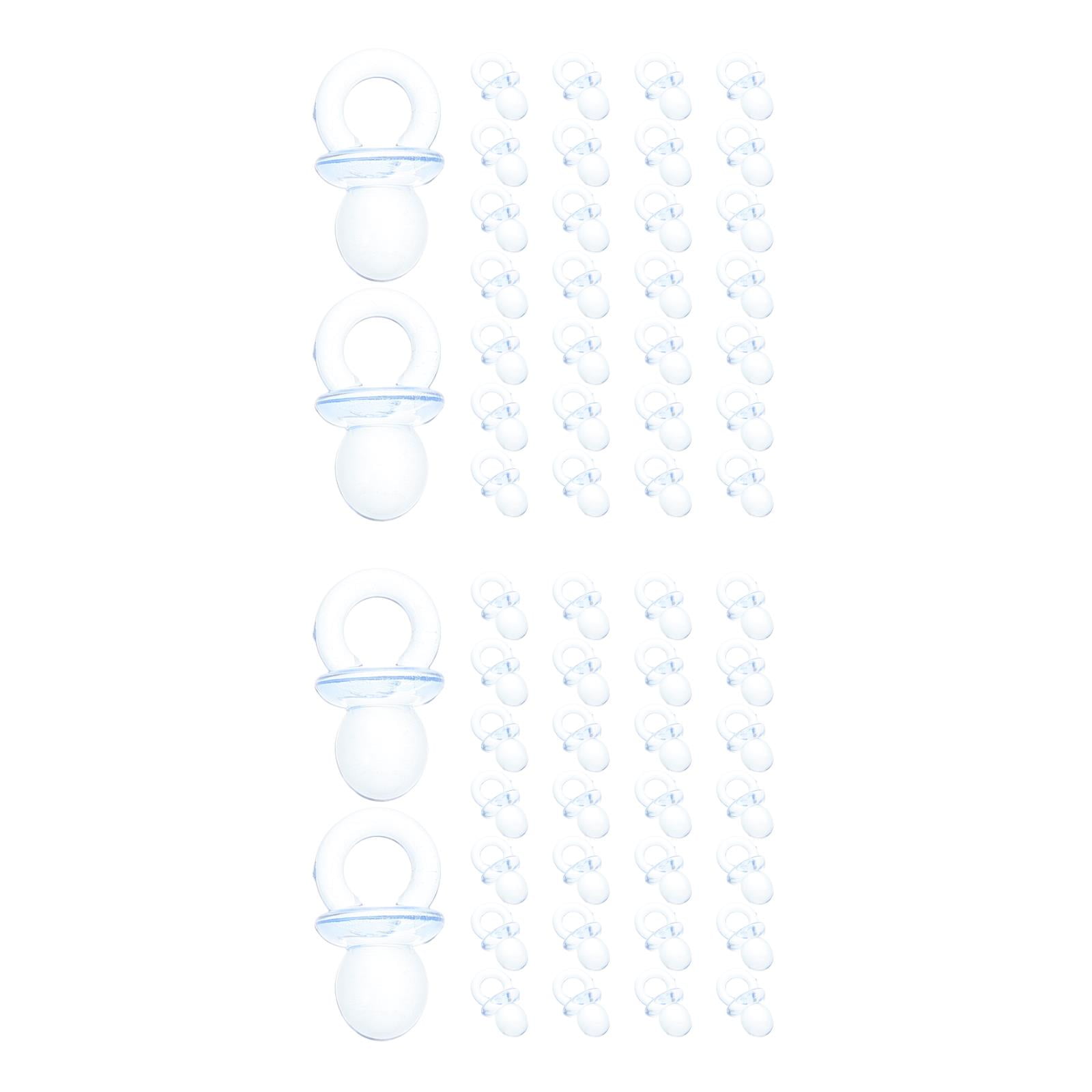 HOMEMAXS 100 pcs Baby Boy Shower Favors Plastic Pacifiers Baby Shower ...