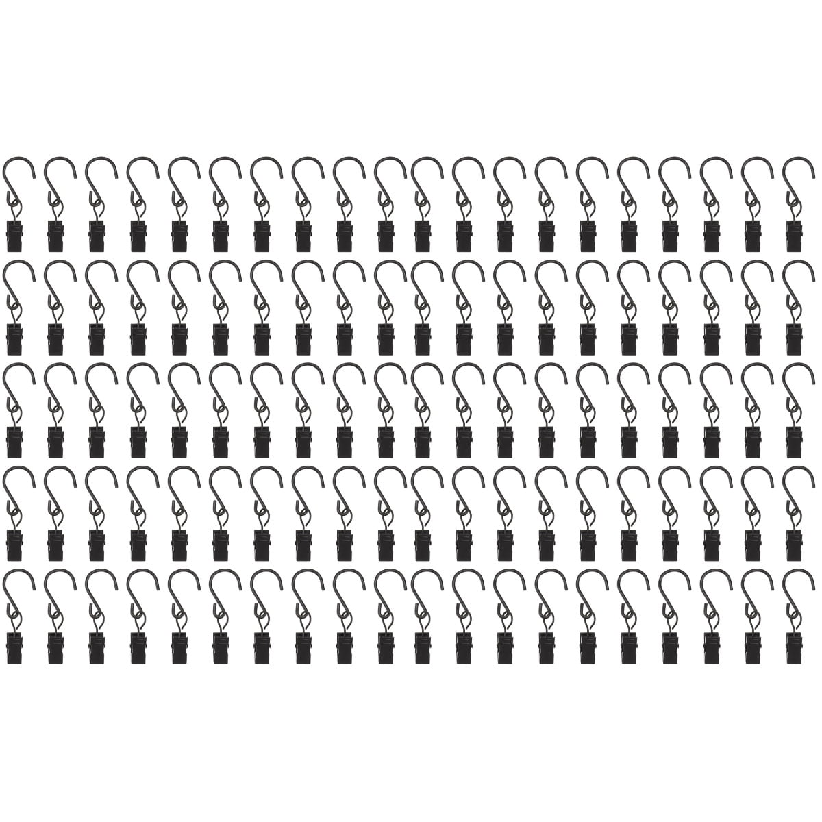 Tineasur Sturdy Curtain Clamps Black Iron for Easy Installation 50Pcs ...