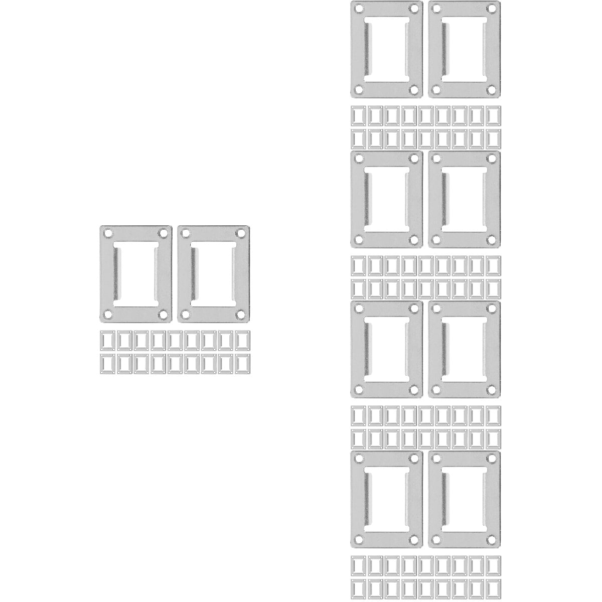 100 pcs Door Deadbolt Strike Plates Stainless Steel Door Strike Plates ...