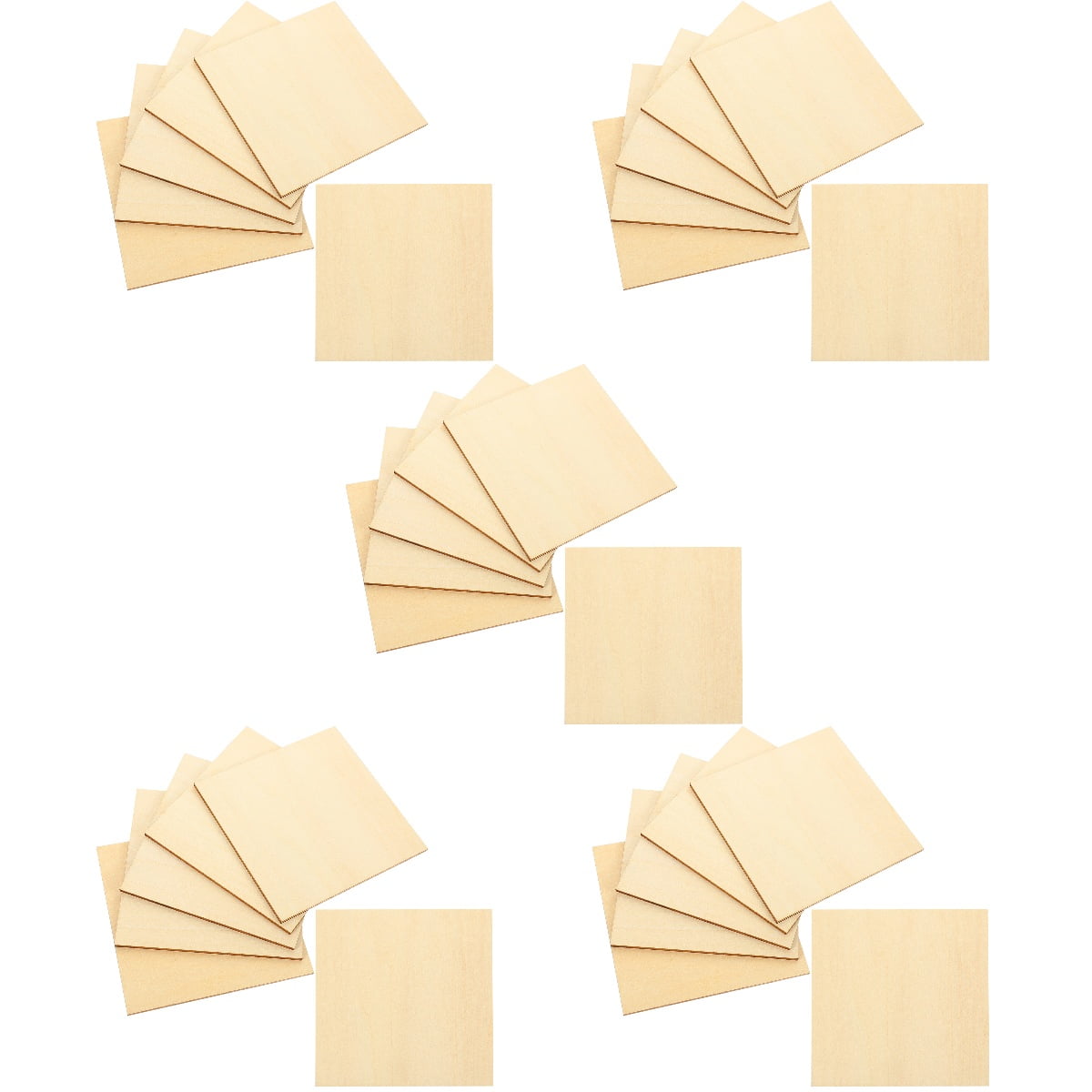 HOMEMAXS 100 pcs Engraving Wood Planks Unfinished Handcraft Wooden ...