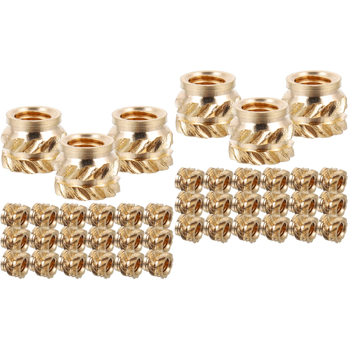 100 pcs Female Thread Copper Embedment Nut M3x4x5 Thread Heat Set ...