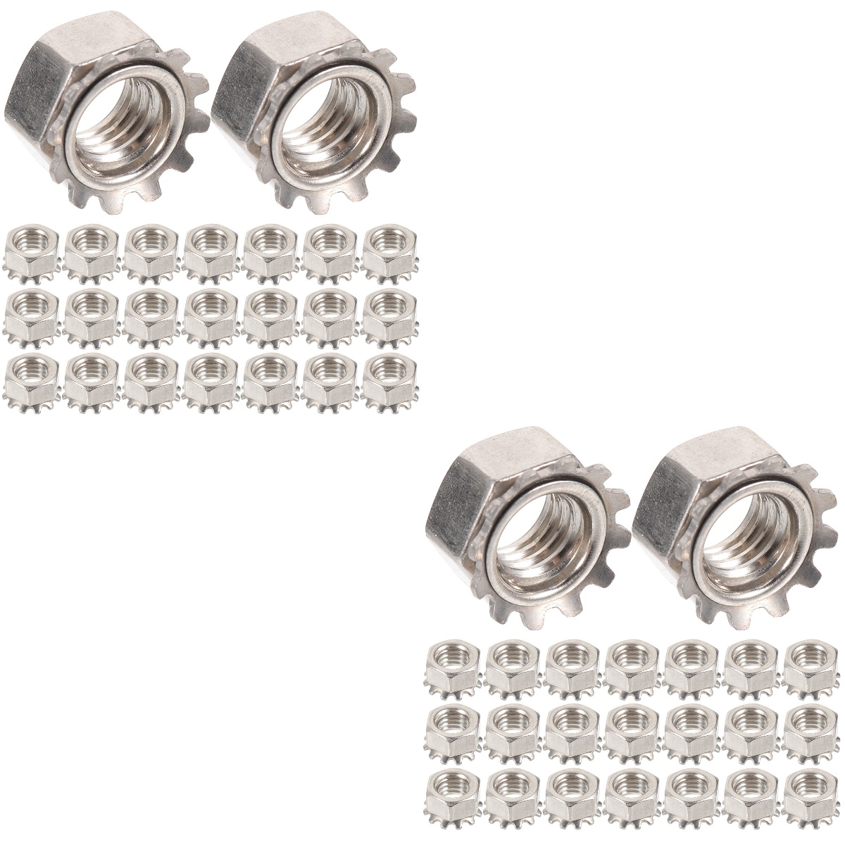 HOMEMAXS 100 pcs Lock Nut M5 Stainless Steel Hexagonal Locknut With ...