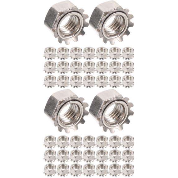 HOMEMAXS 100 pcs Nut With External Tooth Washer Fastening Nut Hexagonal ...